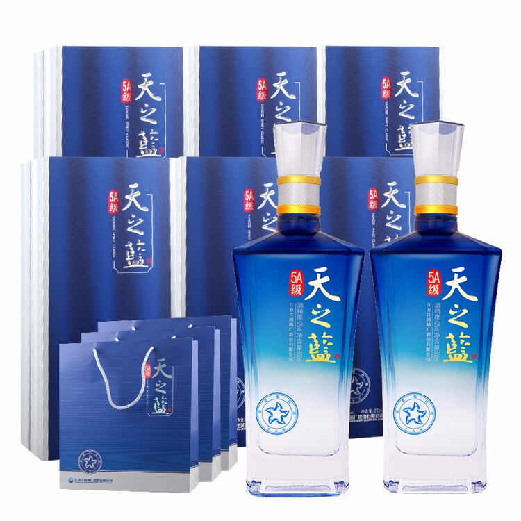 国产白酒 洋河蓝色经典5A级 42度 整箱天之蓝500ml*6【图片 价格 品牌 评论】-京东