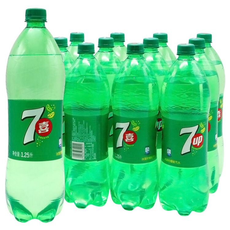 百事可乐 七喜 7UP 汽水碳酸饮料整箱装 七喜1.25L*12瓶【图片 价格 品牌 评论】-京东