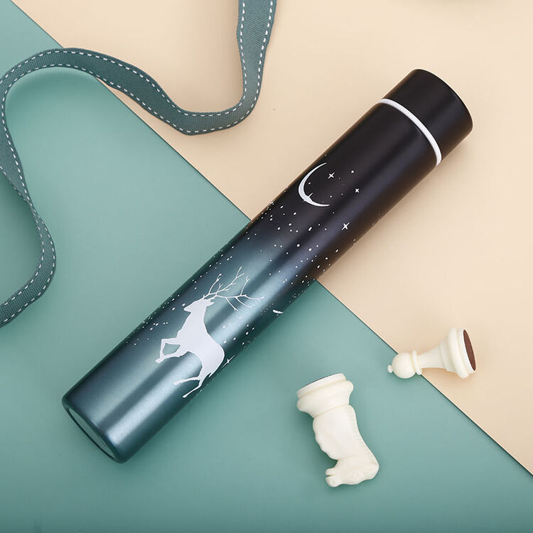 韩国创意不锈钢学生保温杯细长男女神水杯个性时尚防狼杯随手杯 小鹿星空渐变蓝 310ML单杯【图片 价格 品牌 评论】-京东