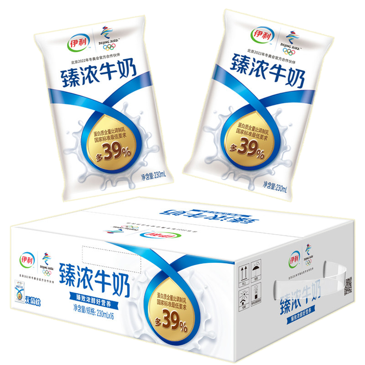 伊.利 臻浓牛奶纯牛奶230ml*16包袋装整箱 早餐牛奶【图片 价格 品牌 评论】-京东