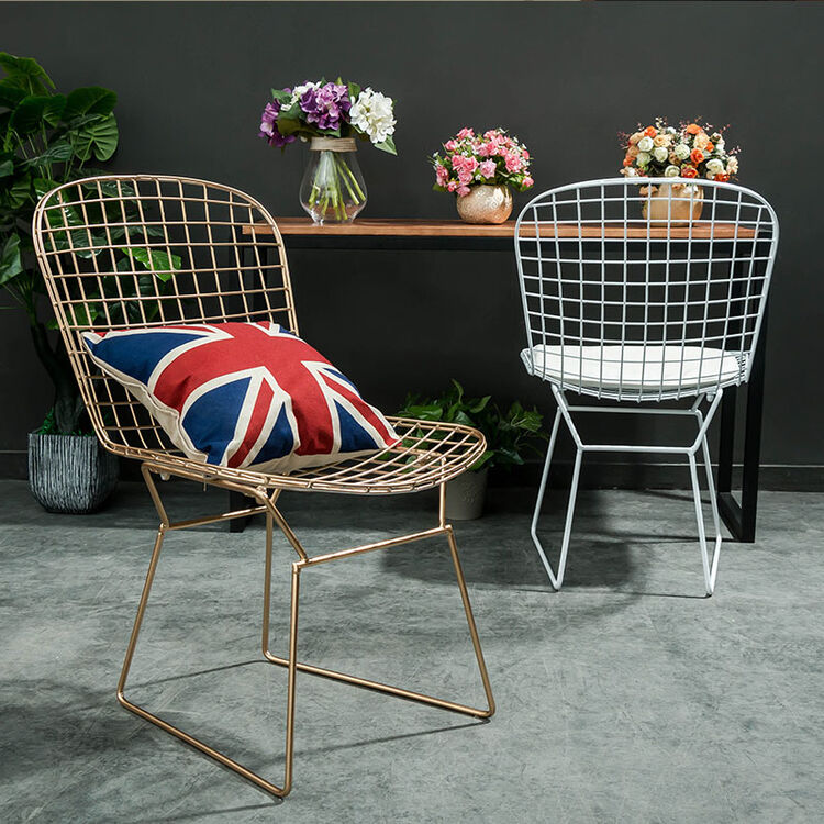 Buy Lilench Barbed wire Chair Nordic hollow geometric iron art electric ...