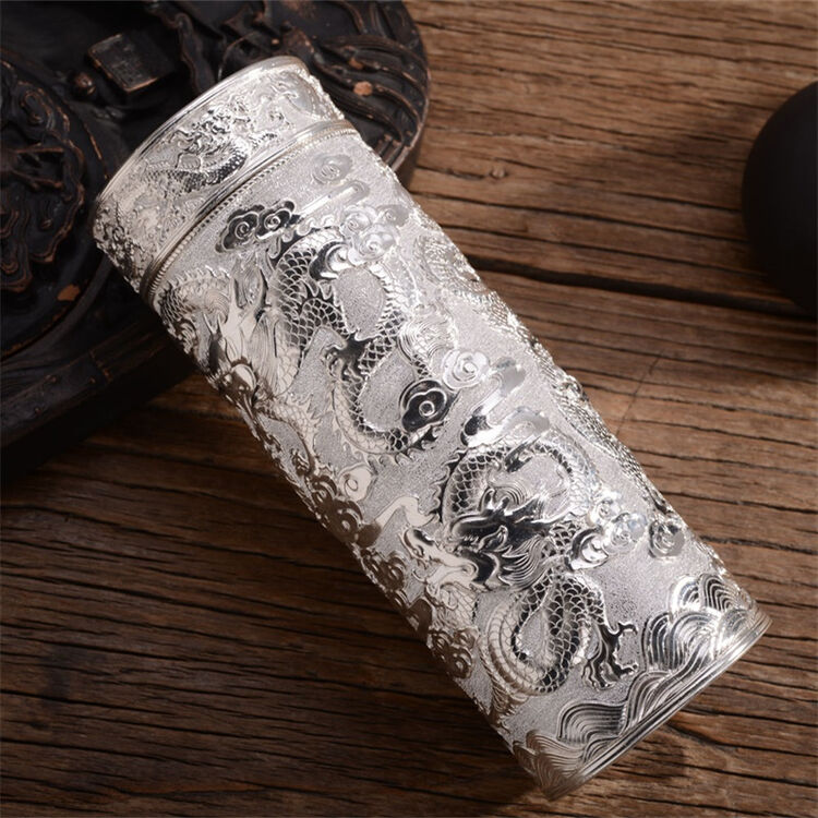 Buy Silver cup inside and outside Sterling Silver Gift Cup insulation ...