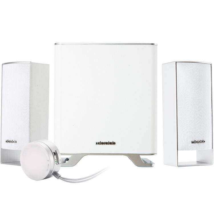 麦博（Microlab）M500BT 2.1多媒体有源音箱 线控调节 蓝牙音箱 音响 低音炮 电脑音响 白色【图片 价格 品牌 评论】-京东