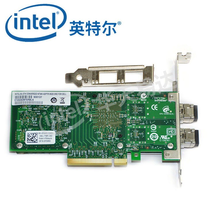 英特尔（Intel） X520万兆网卡82599 原厂10G双口光纤服务器网卡X520-SR2【图片 价格 品牌 评论】-京东