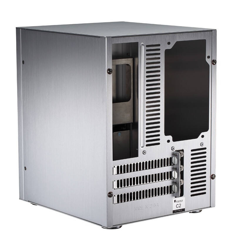 乔思伯（JONSBO） C2 全铝机箱 银色 支持ITX-MATX主板（24.5*21.5CM内） - 京东