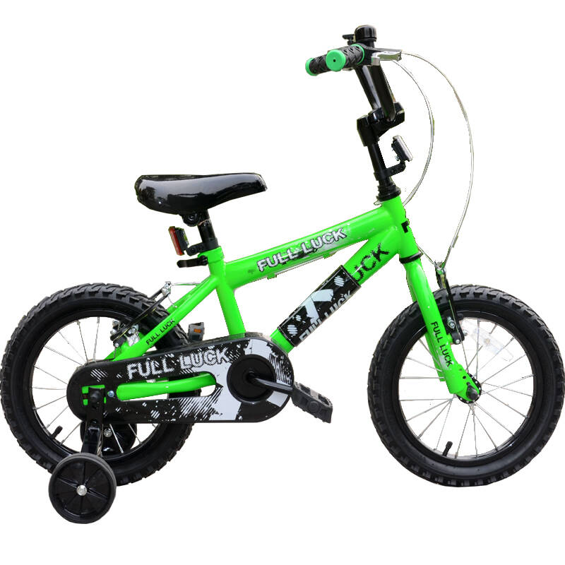 FULL LUCK14寸儿童山地车 男女童车 宝宝自行车 带辅助轮 绿色【图片 价格 品牌 报价】-京东